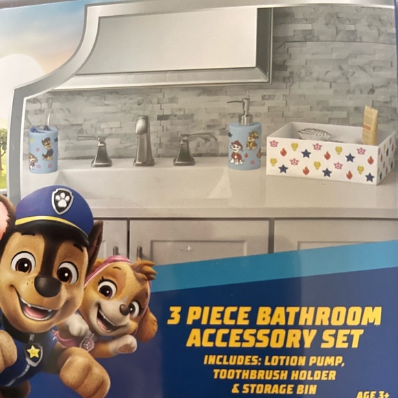 Paw Patrol | Bath | Paw Patrol Blue 3 Piece Bathroom Accessory Set ...